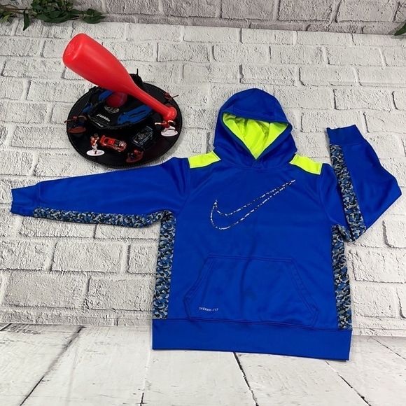 Nike | Shirts & Tops | Defects Boys Nike Thermal Fit Blue Yellow Long ...